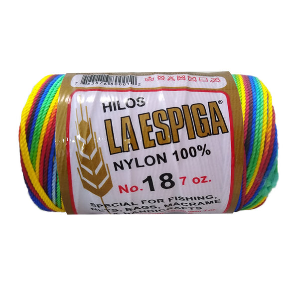 PAQUETE Hilo La Espiga No.18 color 26 Multicolor , marca Omega, con 4 ...