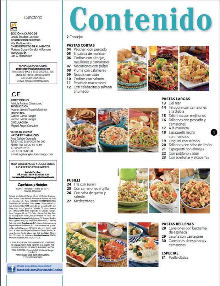 Caprichos y Antojos 118 - Pastas con mariscos y pescados - Formato Dig ...