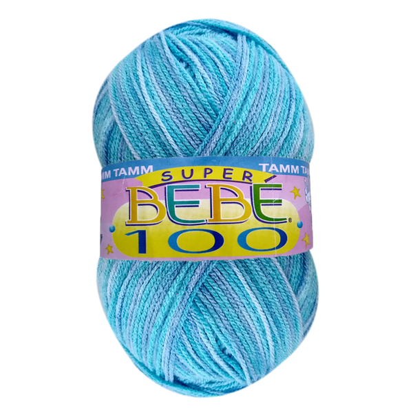 PAQUETE Súper Bebé Color 2612 Pacífico, marca Tamm, 5 madejas de 100g ...